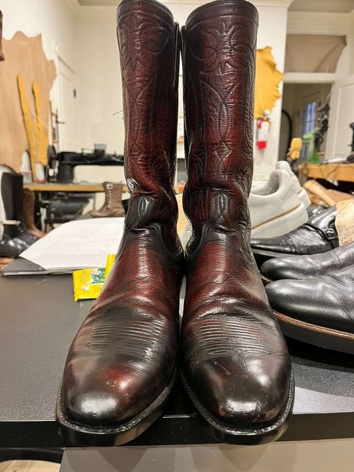 Lucchese boots restored by Roberto Herrera Bootmaker in san jose CA ...