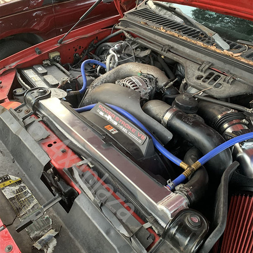 4 ROWS Aluminum Radiator For 2003-07 Ford F250 F350 F450 Powerstroke 6 ...