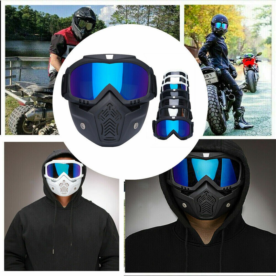 Motorcycle Goggles Face Mask Dirt Bike Motocross Off-Road MX ATV ...