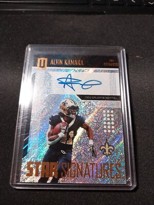 2018 unparalleled Football Alvin Kamara Autograph 52/99 New Orleans ...