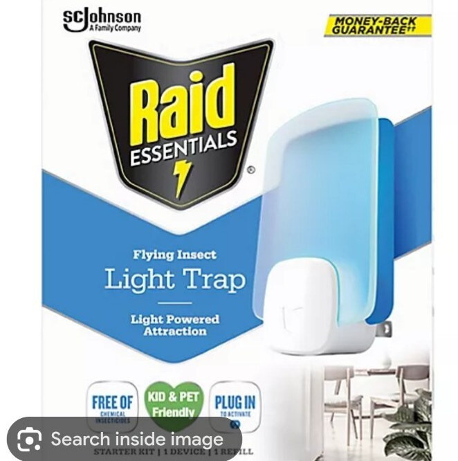 Raid Essentials Flying Insect Light Trap Starter Kit: 1 Device+ 1 ...