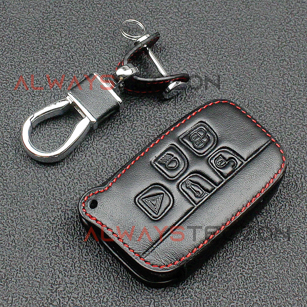 Leather Car Key Cover Fob Remote Case 5 button for Jaguar XJ XJL XF | eBay