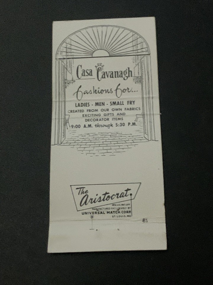 Vintage Puerto Rico Matchbook “Case Cavanaugh” San Juan | eBay