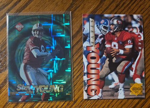 Steve Young -1995 Collector's Edge EdgeTech NO.2 +1995 Edge No.181 ...