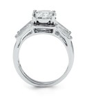 Round White CZ Solitaire Engagement 925 Silver Ring Set - S-527 | eBay