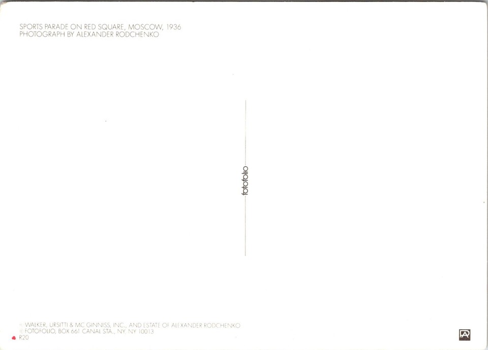 Alexander Rodchenko Sports Parade Red Square Moscow 1936 Photo Postcard ...