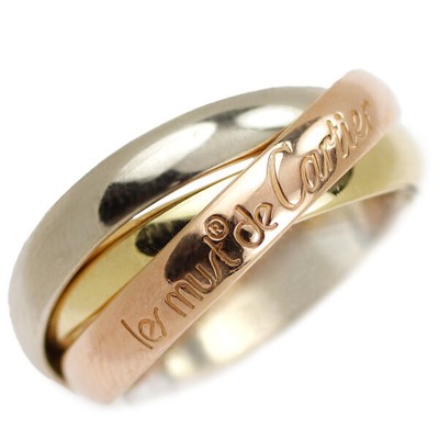 Cartier K18YG/WG/PG Ring Trinity 49 - Auth free shipping from Japan ...