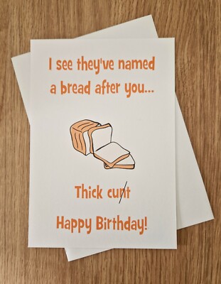 FUNNY RUDE OFFENSIVE CARD - BIRTHDAY - FOR FAMILY/FRIEND/RELATIVE ...