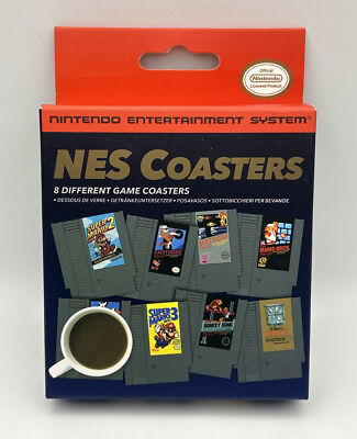 Nintendo NES Classic Video Game Cartridge Coasters for Drinks 8 Set ...