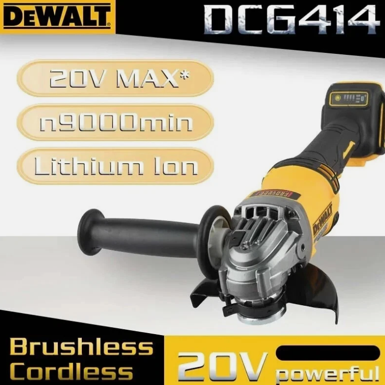 DeWalt DCG414 18V Max XR Brushless Angle Grinder125mm, 8800 RPM Metal ...