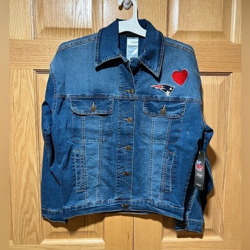 NFL Apparel XS New England Patriots Juniors Denim Jean Jacket ...