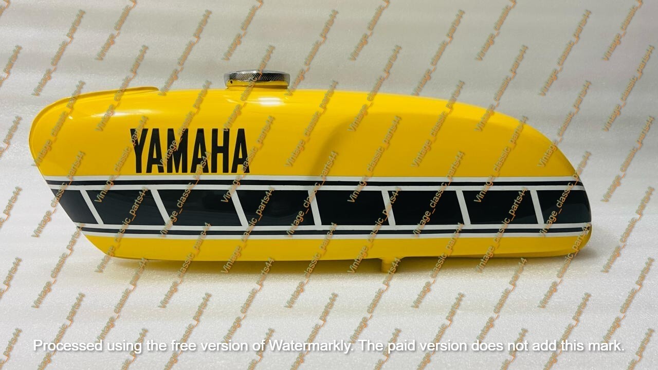 Fit ForYamaha FS1 DX Yellow Painted Steel Petrol Fuel Tank Model 1977 ...
