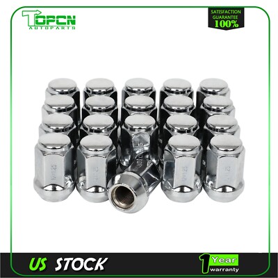 20 M12x1.25 3/4" Hex Acorn Bulge Chrome Lug Nuts For Subaru Forester ...