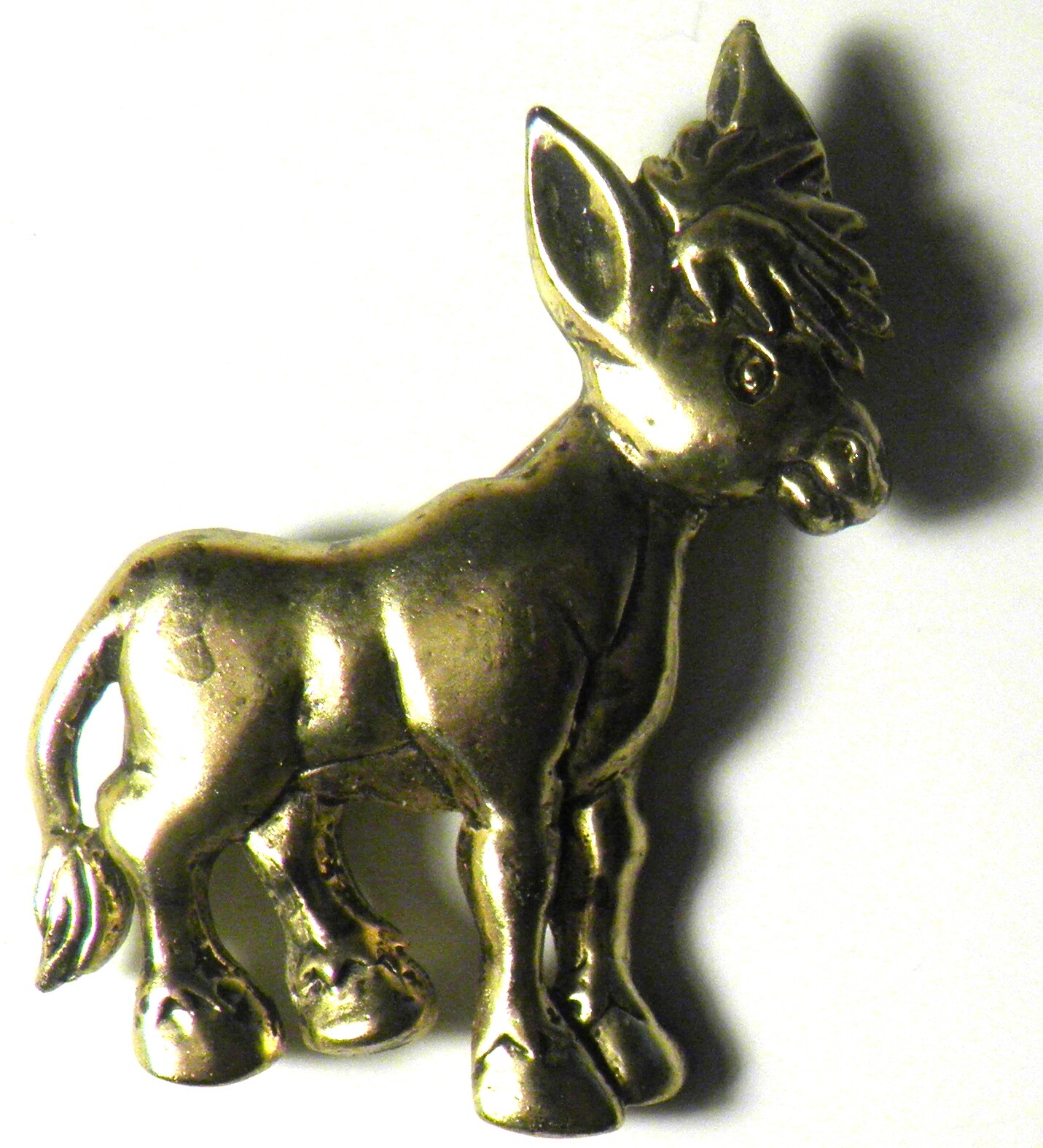 Vintage Bergdorf Goodman BG Donkey Pin Brooch Goldton… - Gem