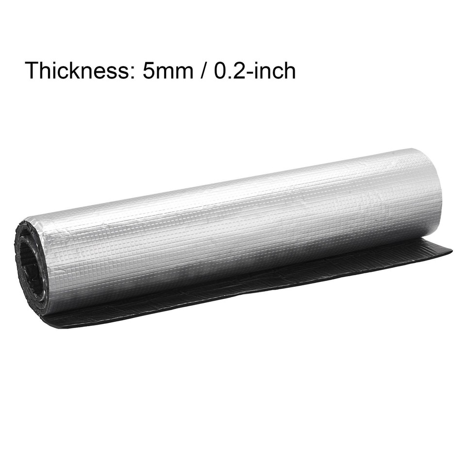 Insulation Sheet 1mx0.5mx5mm Adhesive Thermal Barrier Roof Wall HVAC ...