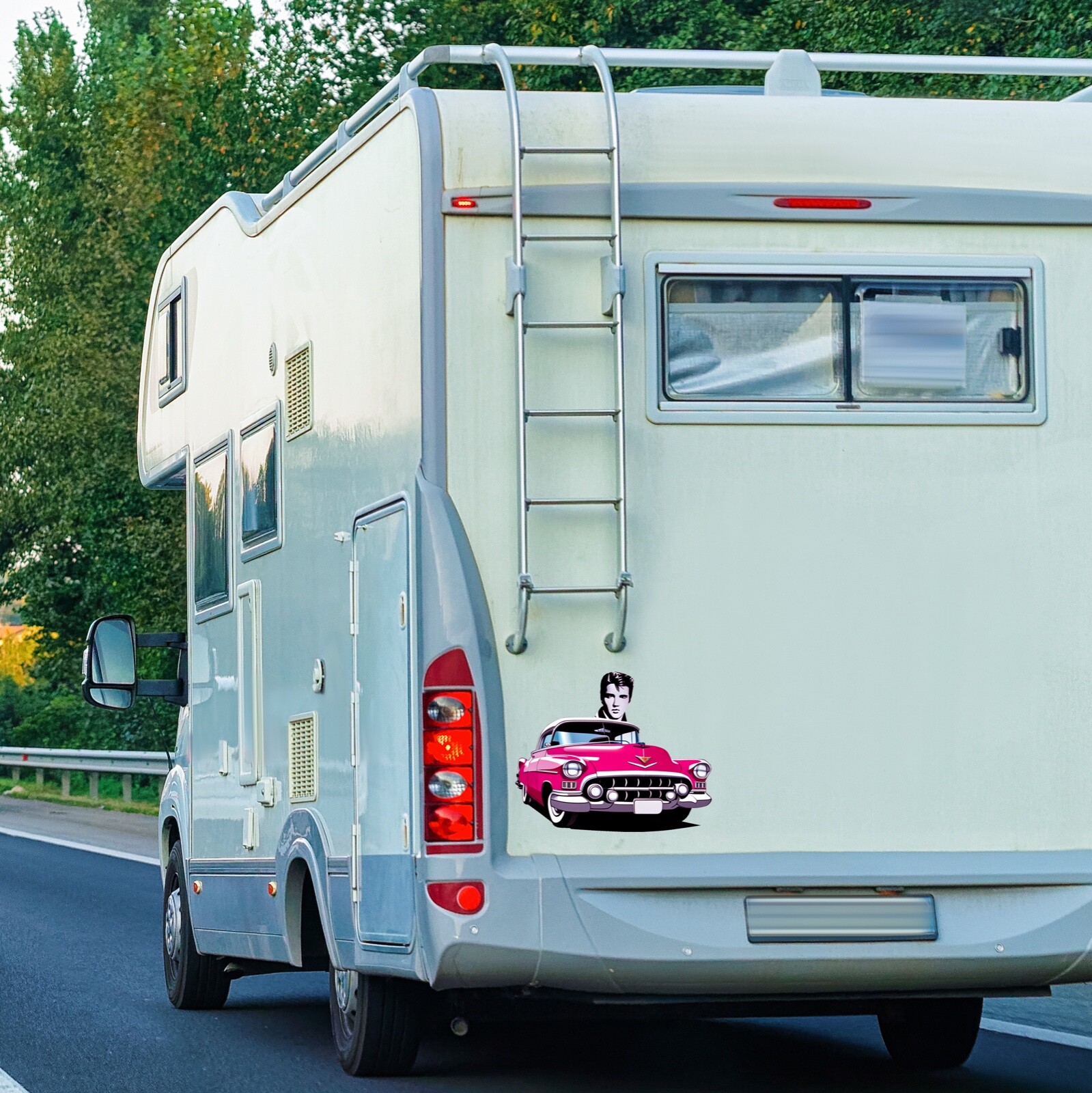 Elvis Presley Pink Cadillac Sticker King Of Rock Roll Dance Hips Music ...