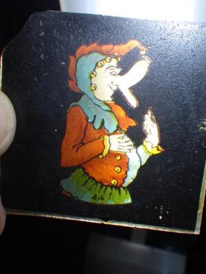 Antique Magic Lantern Projector Cartoon Character Funny Glass Slide 2 ...