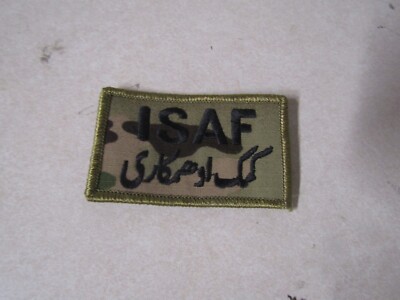 MILITARY PATCH HOOK & LOOP OCP ISAF INTERNATIONAL SECURITY ASSISTANCE ...
