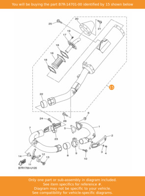 YAMAHA Muffler Comp, B7R-14701-00 OEM WR450 | eBay UK