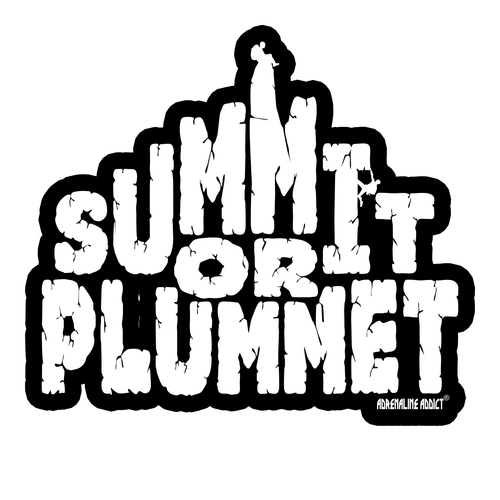 2 x Large Car Stickers - Rock Climbing summit or plummet Decal Bumper ...