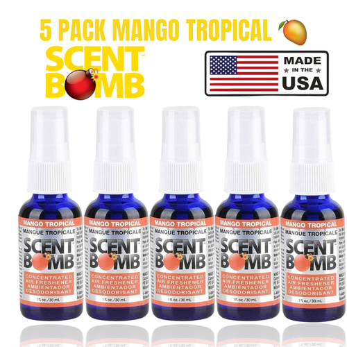 Scent Bomb 100% Oil Based Concentrated Air Freshener Spray, Mango ...