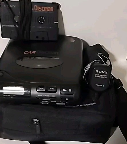 Sony CarDiscman D-180K Cassette Player Adapter Car Lighter Power Case ...