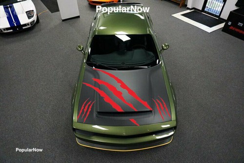 For Dodge Hellcat Redeye Demon Red Scratch Claw Car Vinyl Decal Sticker ...
