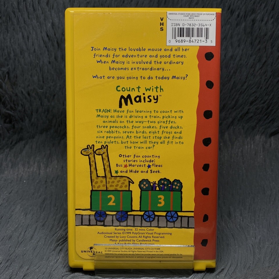 Maisy Count With Maisy VHS 1999 Universal Bullet Case Classic Cartoon ...