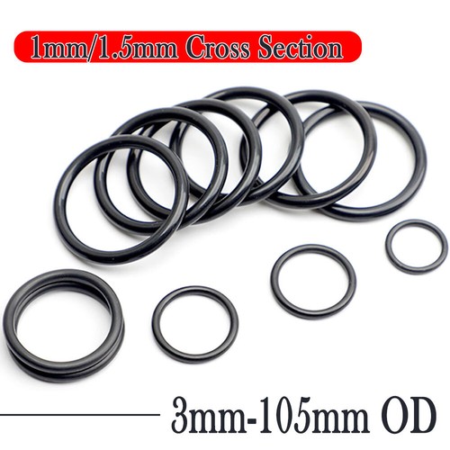 1mm/1.5mm C/S Metric Nitrile Rubber O Rings 3mm-105mm OD NBR Oil ...
