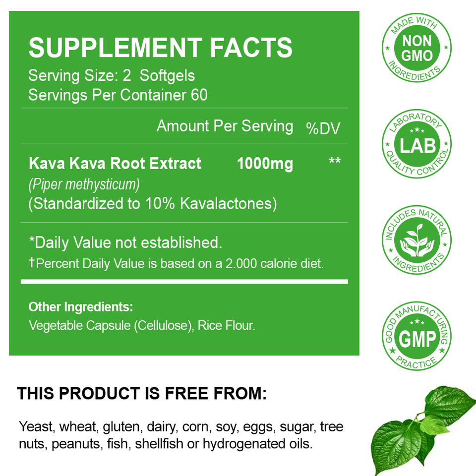 Mood Relax Support Supplement 1000mg For Calm,Sleep,Stress,Anxiety ...