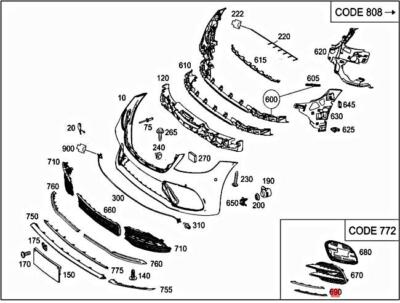 Genuine MERCEDES X222 S-CLASS W222 X222 Trim strip 2228853601 | eBay