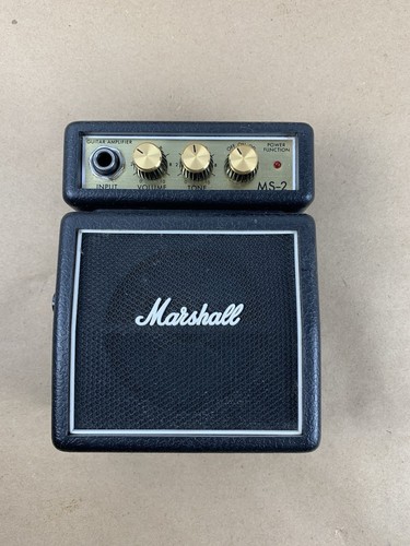 Marshall MS-2 Micro Stack - Portable Battery-Powered Mini 1W Guitar Amp ...