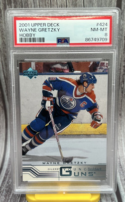 2001-02 Upper Deck Young Guns Flashback Card Wayne GRETZKY #424 - PSA 8 ...