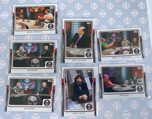 2016 Topps WWE Stone Cold Podcast 7 Card Lot Paul Heyman Foley Ambrose ...