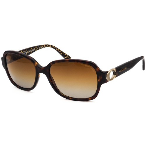 Coach Polarized Sunglasses HC 8241 (L1031) 5507T5 Dark Tortoise Square ...