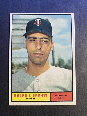 1961 Topps Baseball Ralph Lumenti Minnesota Twins Card #469 | eBay