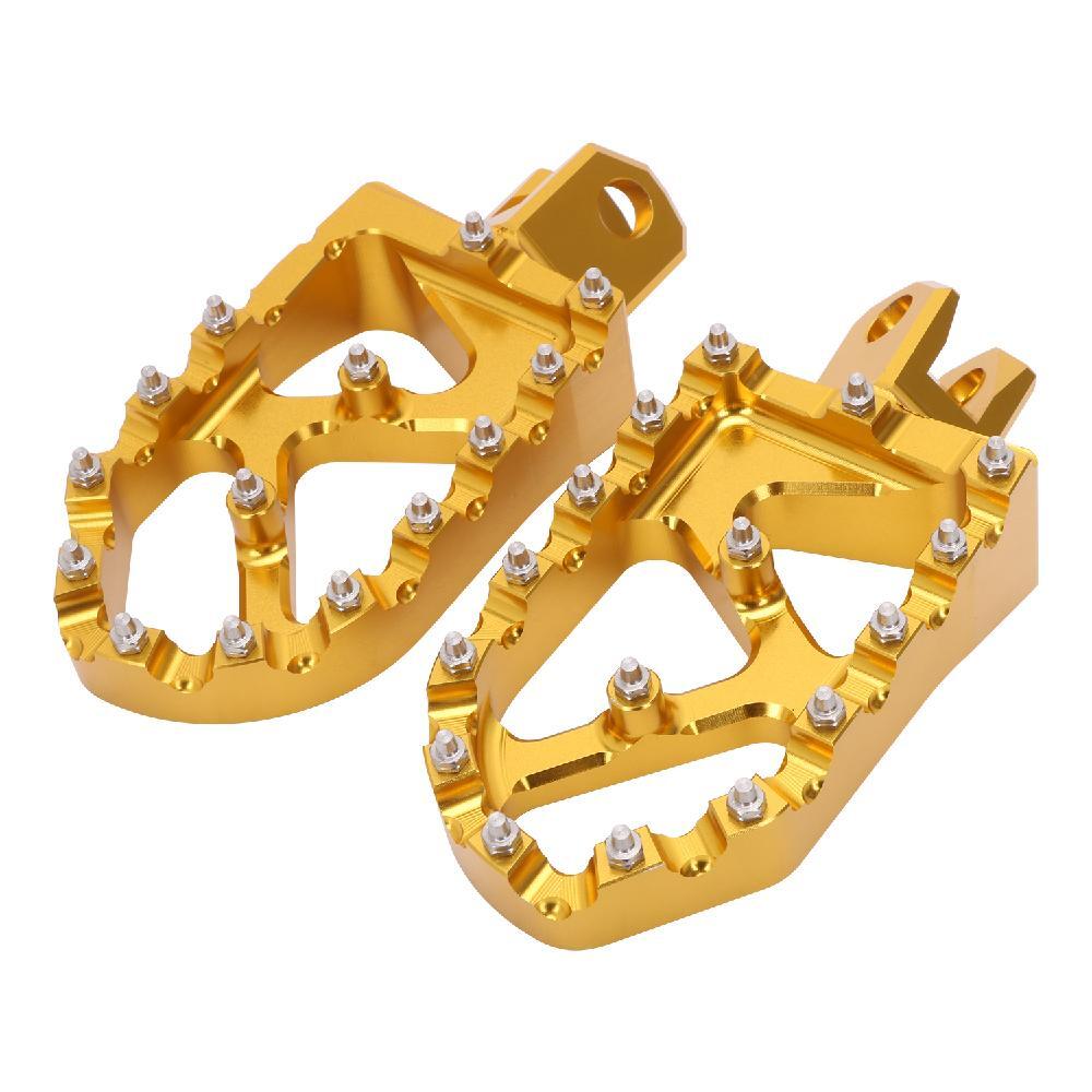 Gold Extended Foot Pegs For RM125 RM250 RM250Z RMX250 DRZ400E DRZ400SM ...