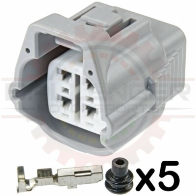 4 Way TS Connector Plug Kit, Gray 90980-10942 for Toyota A/C ...