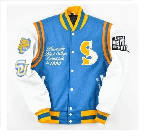 Mens Blue Varsity High School Jacket | Southern University Varsity ...