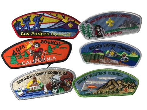 Lot of California Councils 1/2 Dozen BSA CSPs Mint CSP Patches (BHP1627 ...