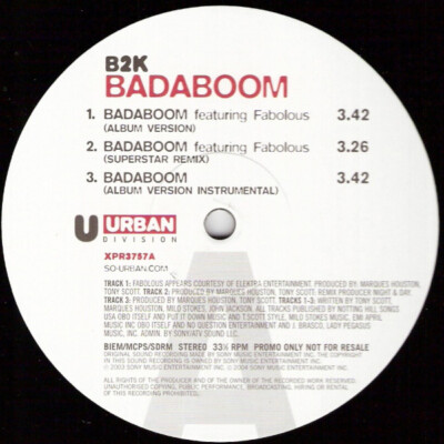 B2K - Badaboom (12", Promo) | eBay UK