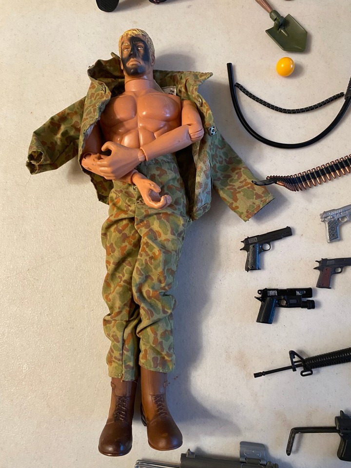 Vintage GI Joe 12 Inch Figure Lot (6) Clothes Uniforms Weapons Guns ...