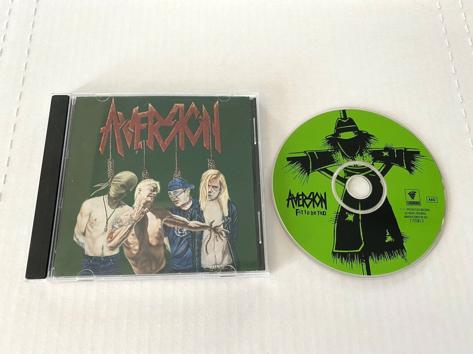 AVERSION -FIT TO BE HUNG-1992 ORIGINAL HEAVY METAL CD RESTLESS RECORDS ...