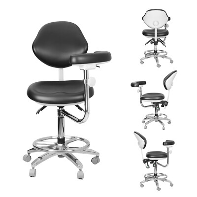 Dental PU Leather Height Adjustable Doctor's Chair Mobile Assistant ...