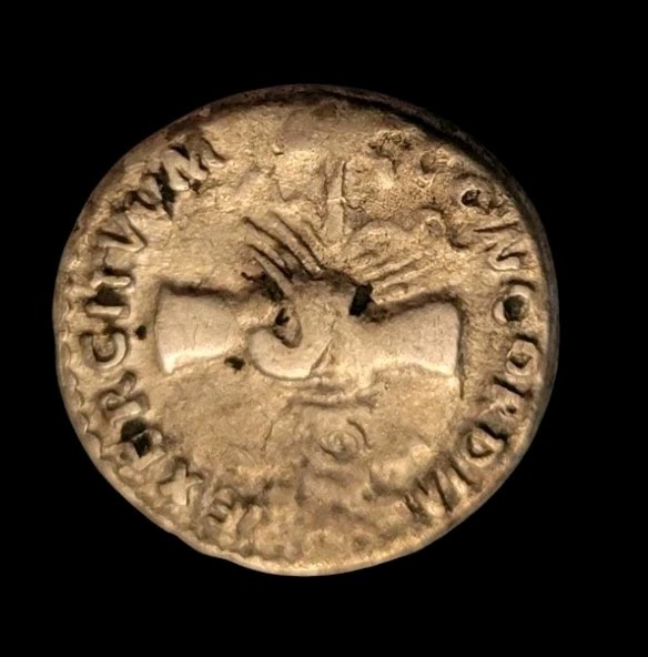 Nerva Denarius Rome 96 AD Ric 3 clasped hands before aquila set on prow ...