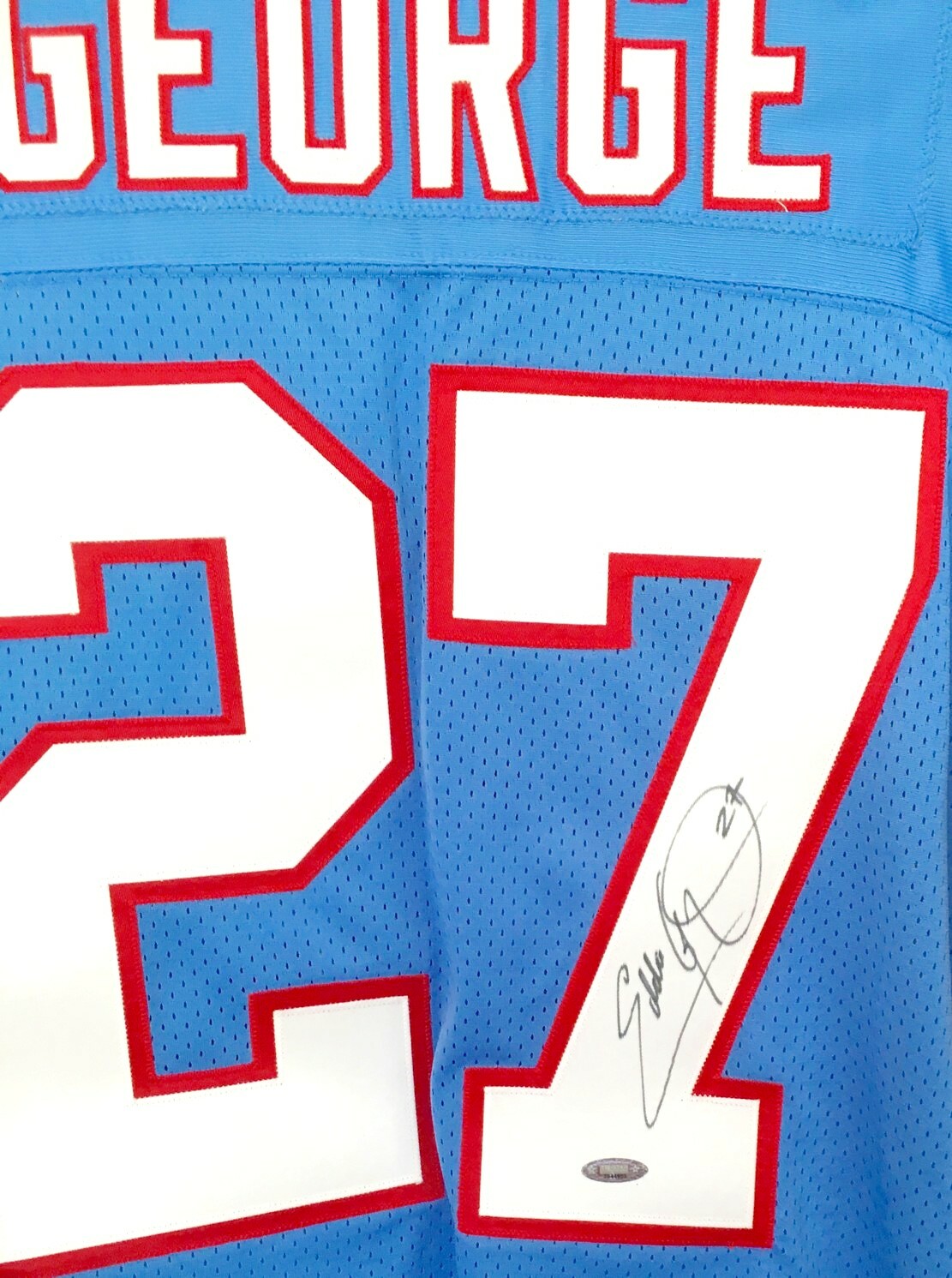 Eddie George signed autograph Tennessee Oilers authentic Starter jersey ...