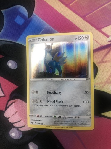 Pokémon TCG Cobalion Sword & Shield - Chilling Reign 114/198 Holo Holo ...