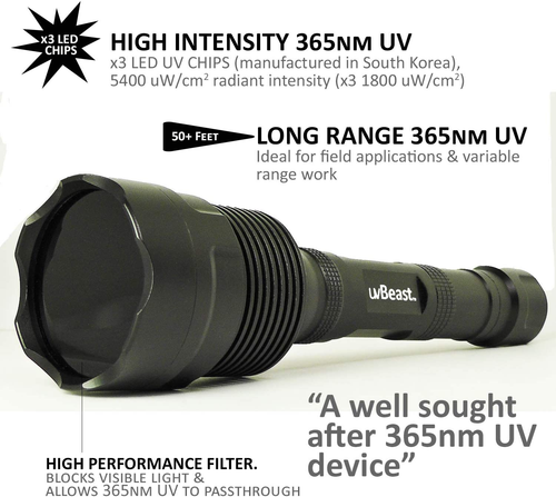 New V3 365Nm Black Light UV Flashlight HIGH Definition Ultraviolet HIGH ...