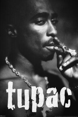 Tupac 2Pac Smoking Joint 90s Hip Hop Rapper Music Laminated Poster ...