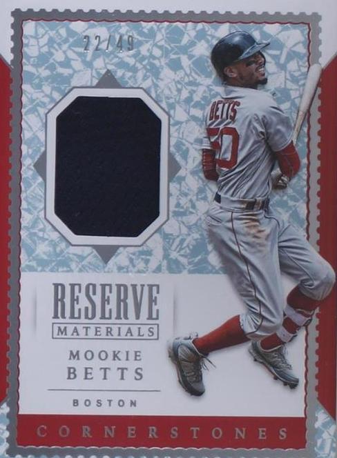 2019 Panini Chronicles - Reserve Materials Mookie Betts #RM-MB Crystal ...